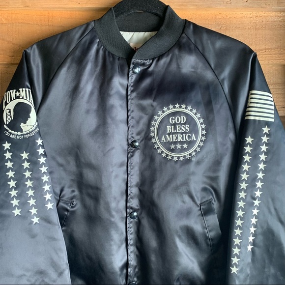 Westark | Jackets & Coats | Vintage Powmia Westark Usa Veterans Bomber ...